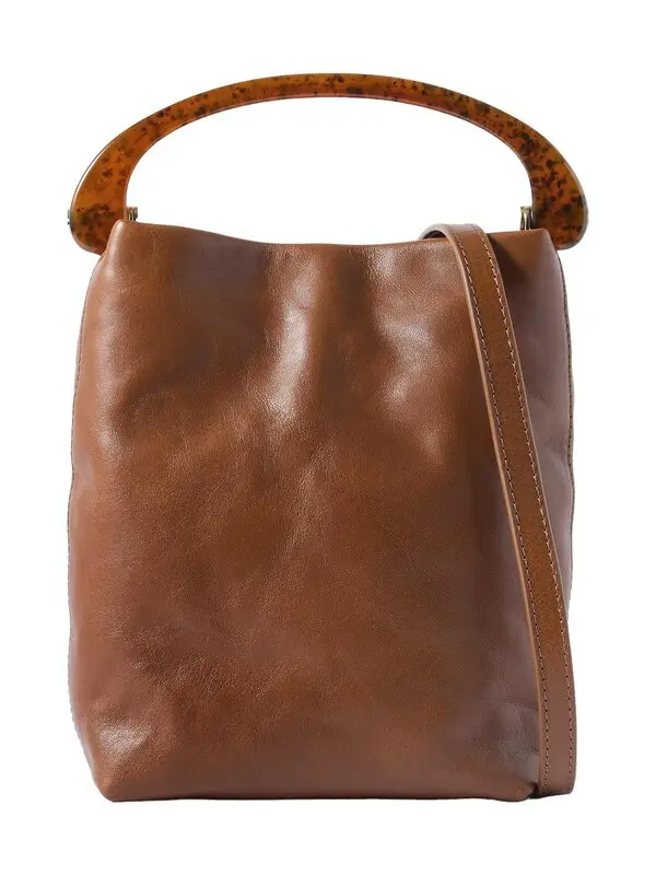 Dries Van Noten Mini Embellished Leather Tote - Brown