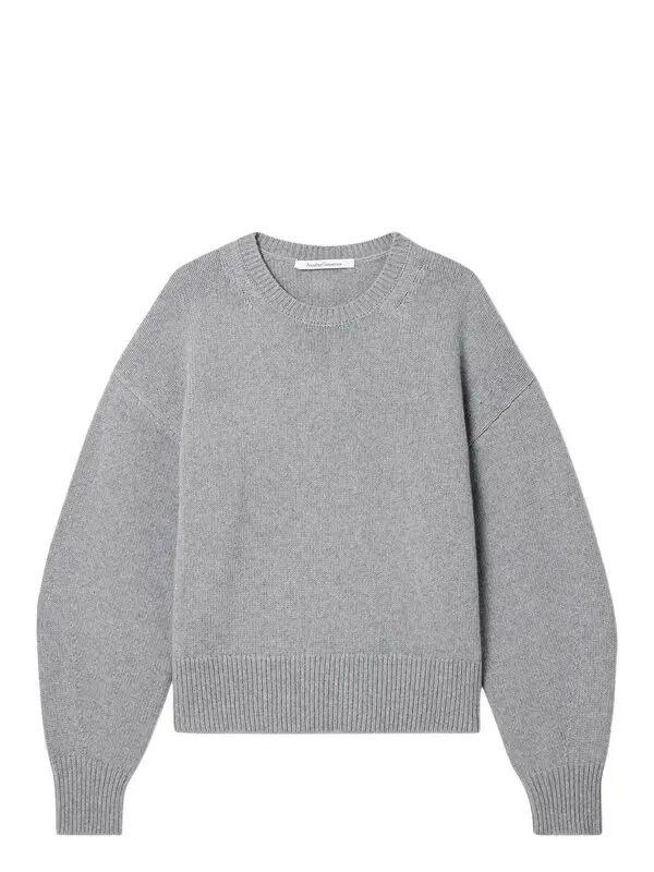 Another Tomorrow Cashmere And Wool-blend Sweater - Gray