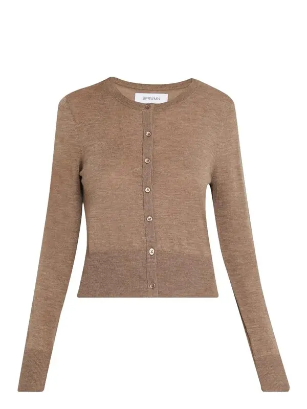 Sprwmn Cashmere Baby Cardigan - Truffle