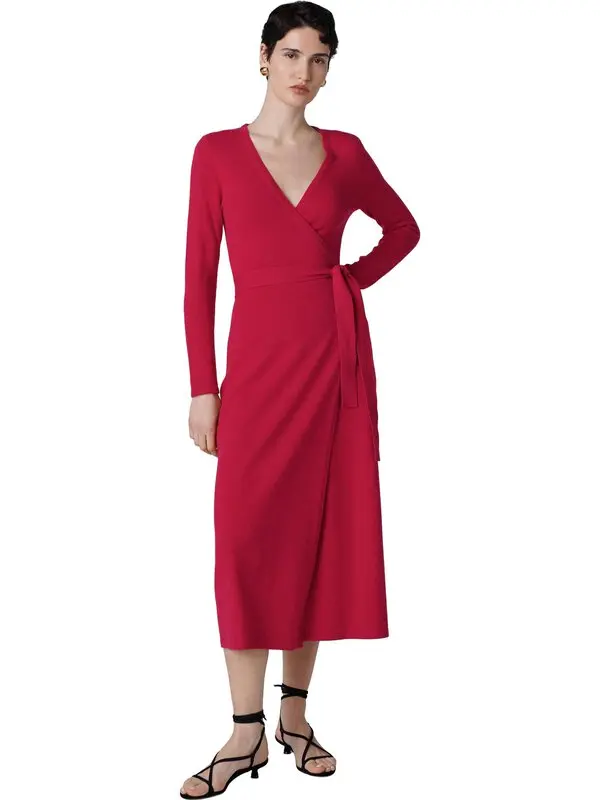Diane Von Furstenberg Astrid Wrap Dress - Beet Pink