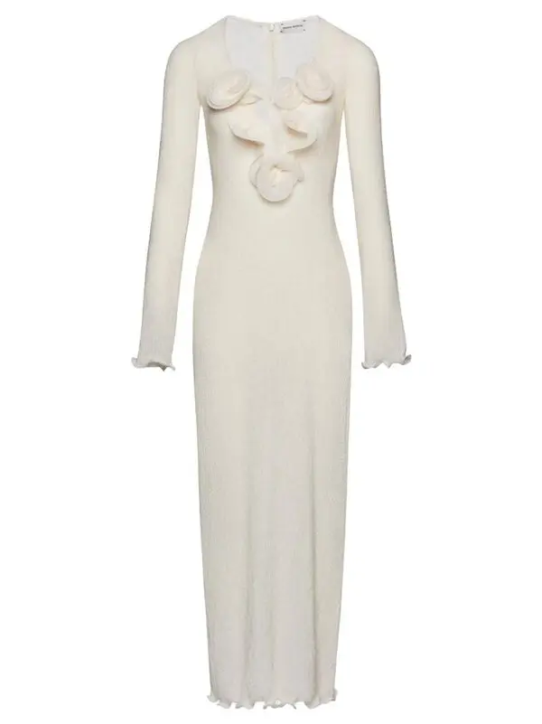 Magda Butrym Crepe Maxi Dress - Cream