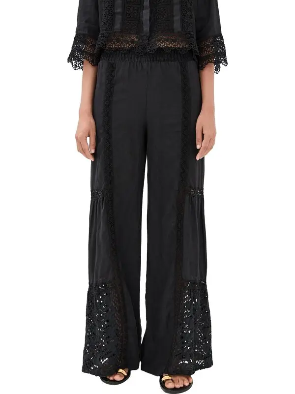 Temptation Positano Cervaro Wide Leg Pants - Black