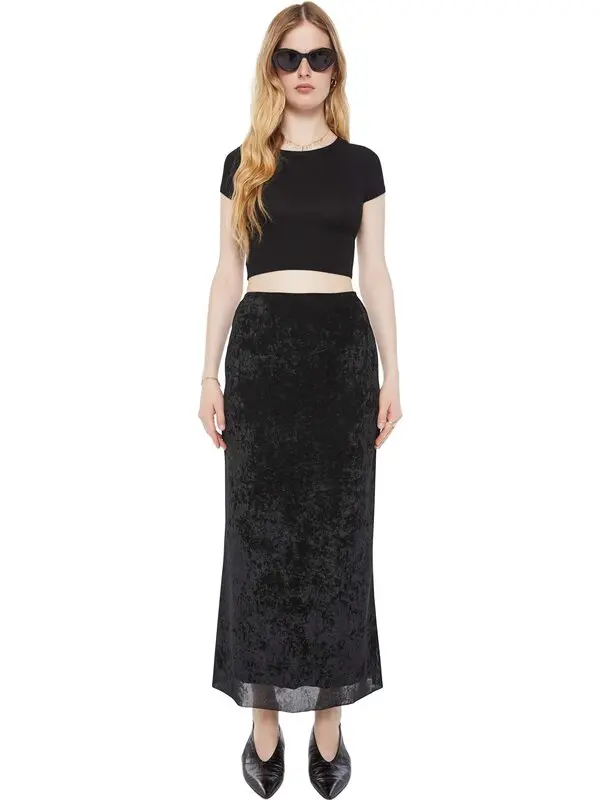 Sablyn Rose Ankle Column Flare Skirt - Black