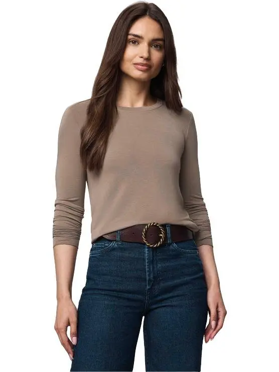 Splendid Bamboo Blend Long Sleeve Tee - Brown