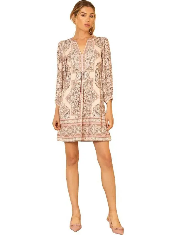 Hale Bob Avah Jersey Mini Dress - Brown / Neutral