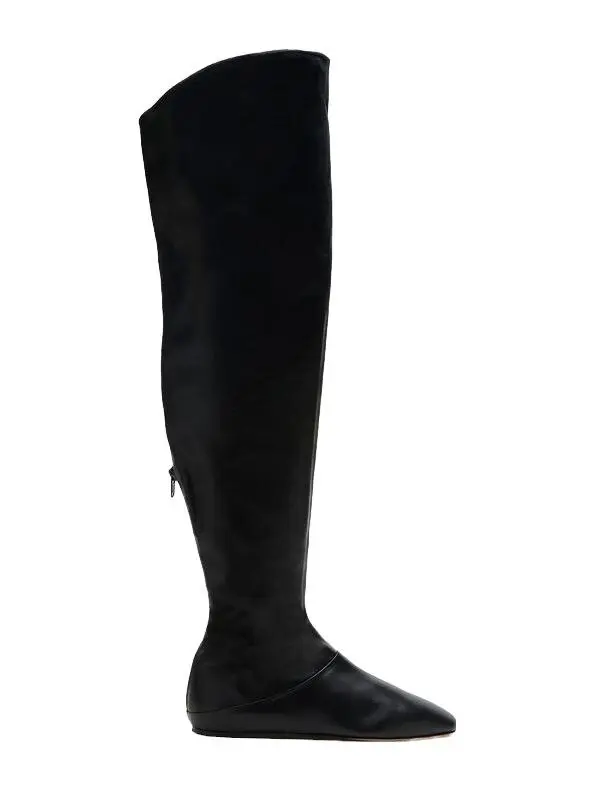 Le Monde Beryl Luna Tall Leather Boots - Black