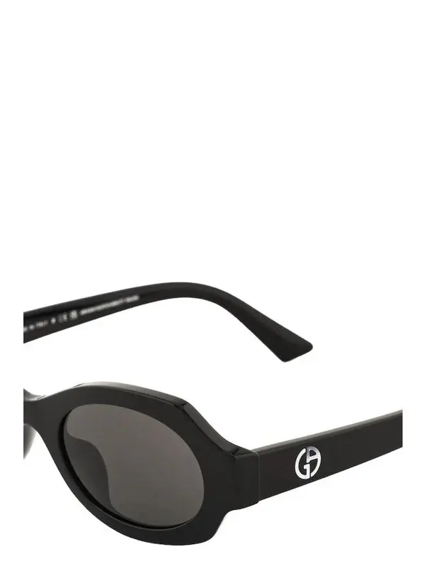 Giorgio Armani Oval Sunglasses - Black