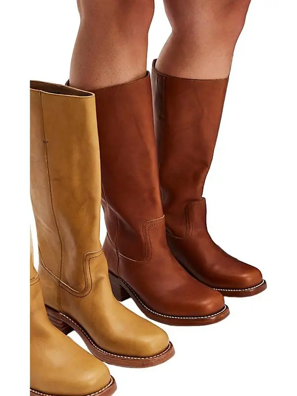 THE FRYE COMPANY Campus 14l Wide Calf Boots - Saddle