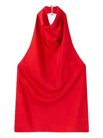 Stella McCartney Satin Halterneck Top - Red
