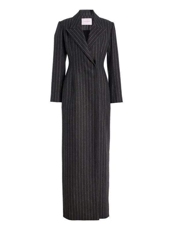 Carolina Herrera Double-breasted Wool-blend Coat - Grey