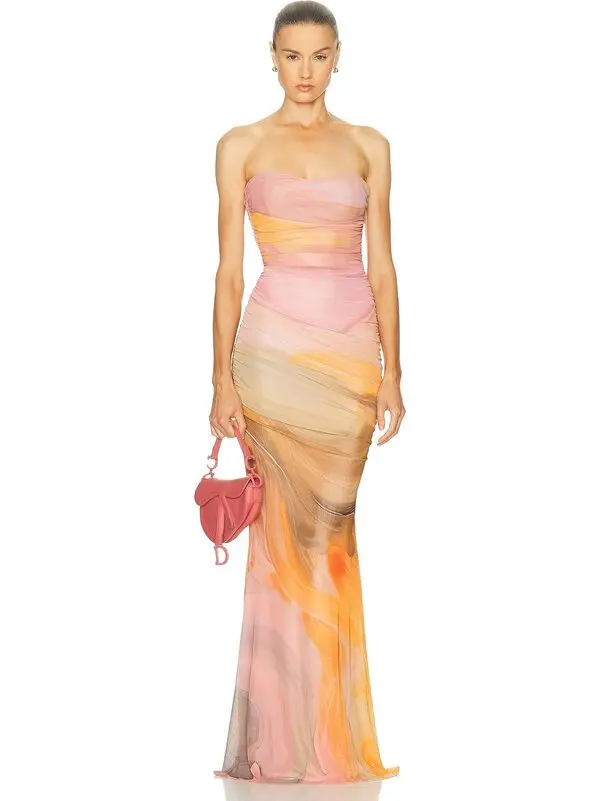 Retrofete Isadore Dress - Contour Brushstroke