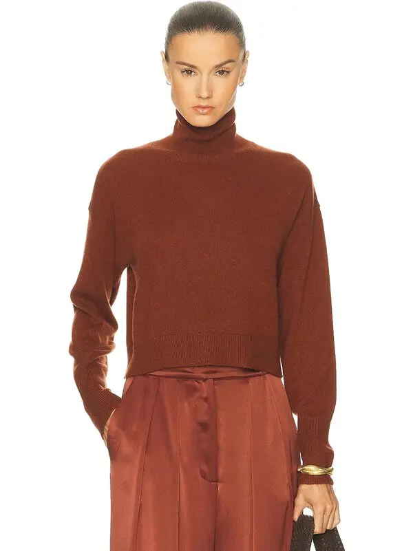 Sablyn Turtleneck Sweater - Mahogany