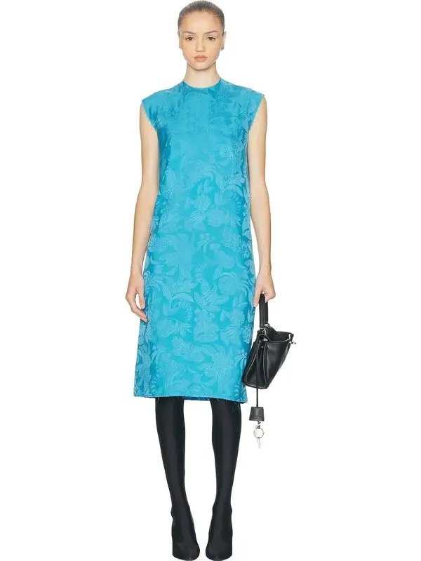 Balenciaga Sleeveless Midi Dress - Sky Blue