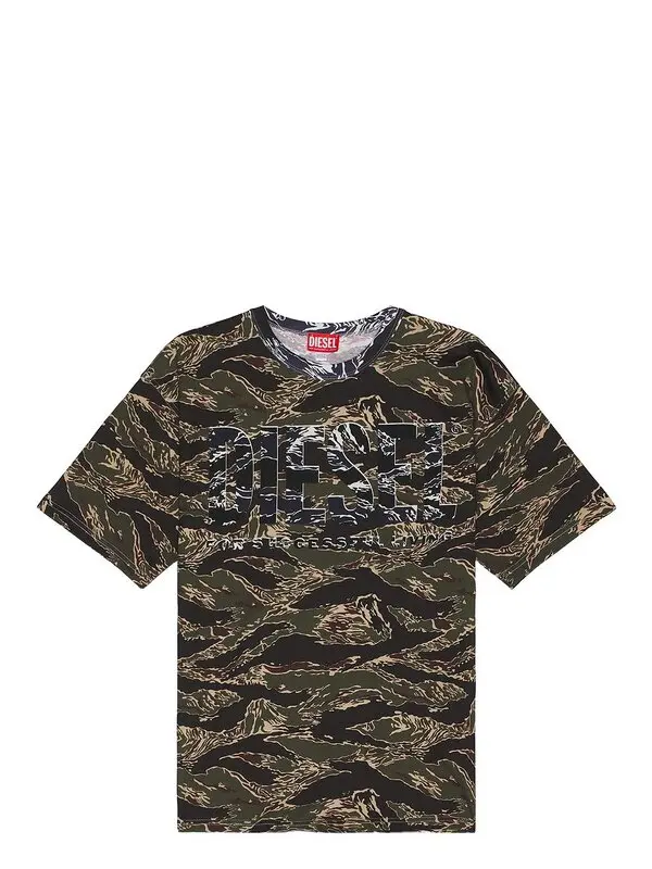 DIESEL T-boxt Tee In Olive - Olive & Green