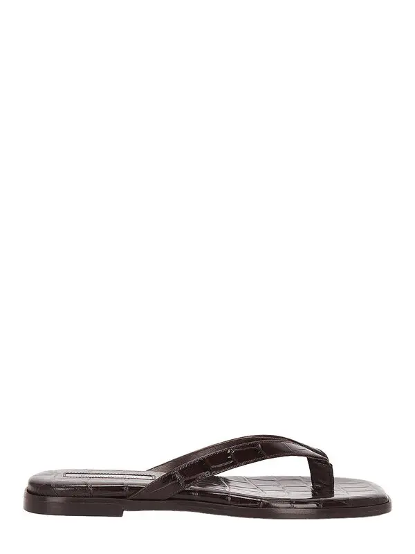EMME PARSONS Meta Sandal - Espresso Embossed Croc