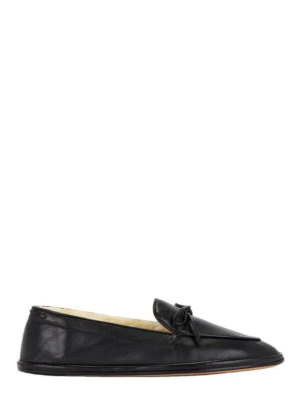 EMME PARSONS Parker Loafer - Black Nappa & Shearling