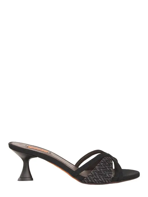 Missoni Kate Wave Lurex Sandal - Nero & Black Gros Grain