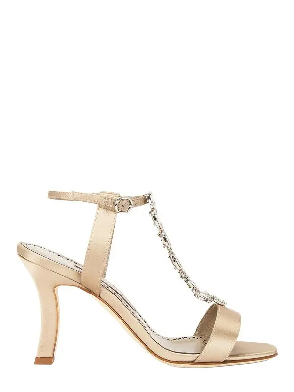 Manolo Blahnik Molasan 90 Sandal - Light Brown