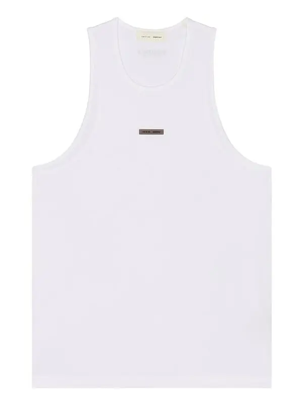 Fear Of God Vintage Fit Tank In White - Bright White