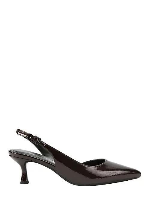 Kurt Geiger Aria Low Heel Slingback Courts - Wine