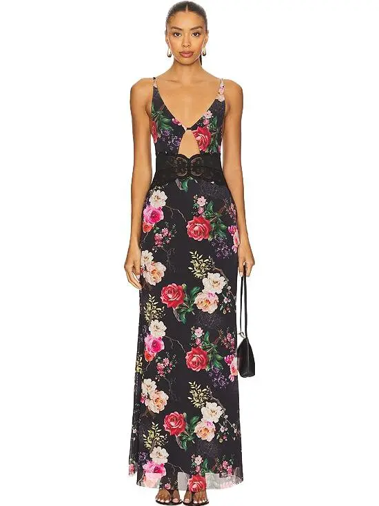 AFRM Elyse Dress - Noir Summer Rose