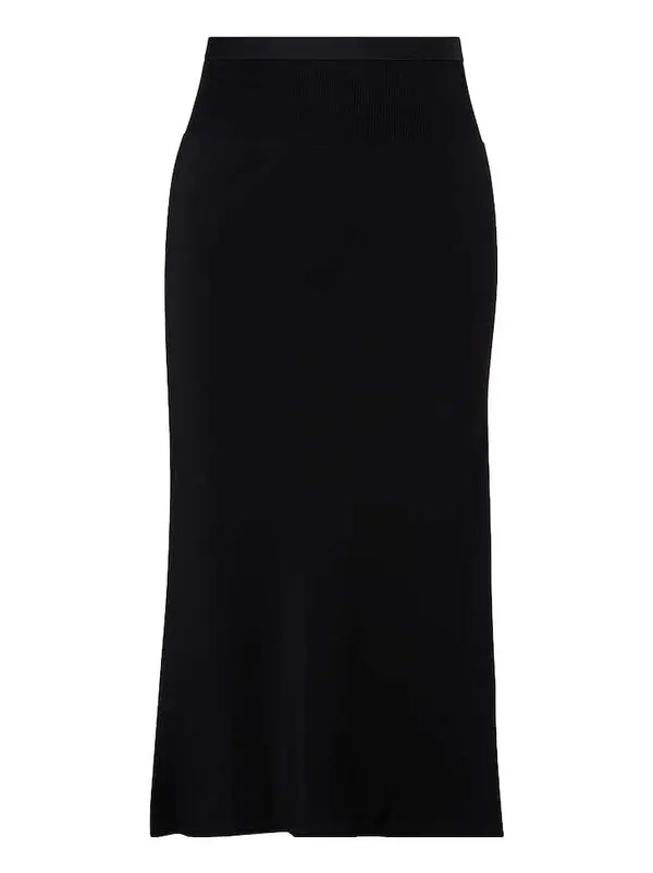 Rick Owens Charmeuse Midi Skirt - Black