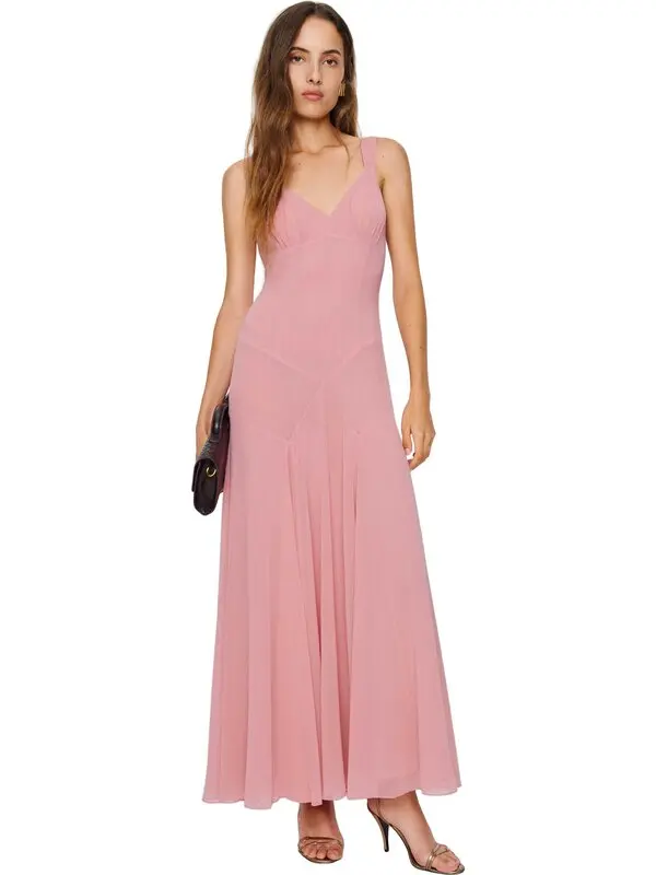 REFORMATION Narcissa Maxi Dress - Dusty Rose