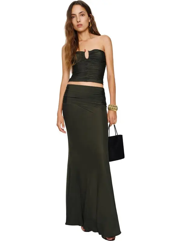 REFORMATION Amir Knit Two Piece - Dark Green