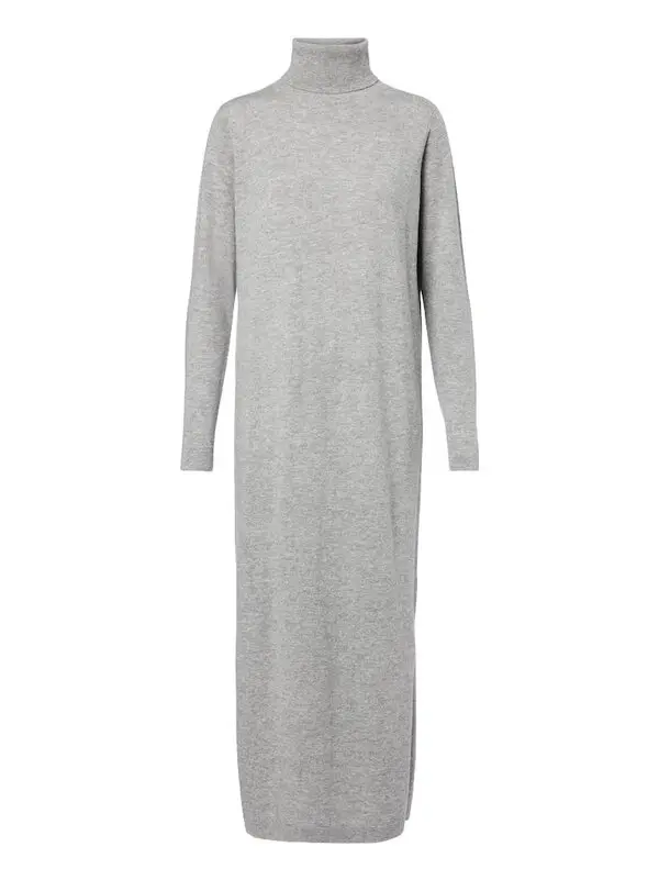 Jardin Des Orangers Wool And Cashmere Turtleneck Sweater Dress - Grey