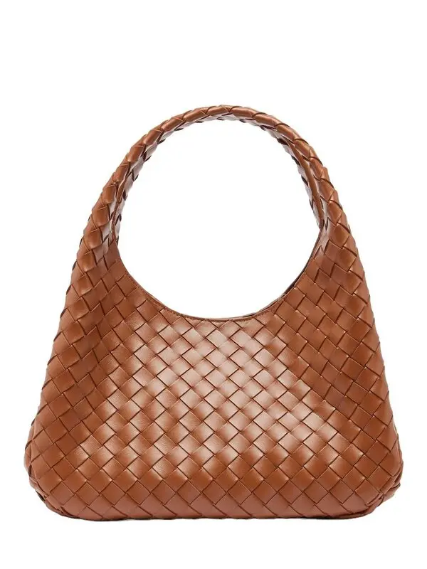Bottega Veneta Campana Medium Shoulder Bag - Brown