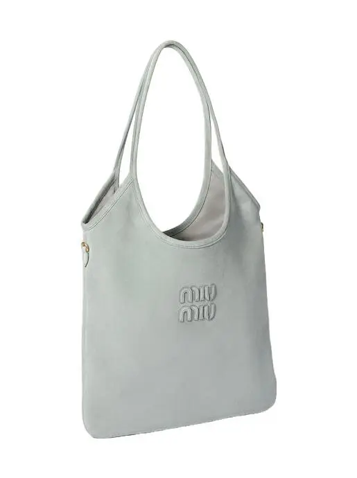 Miu Miu Ivy Suede Bag - Powder Blue
