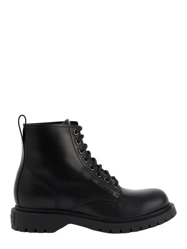 Givenchy Leather Lace-up Boots - Black
