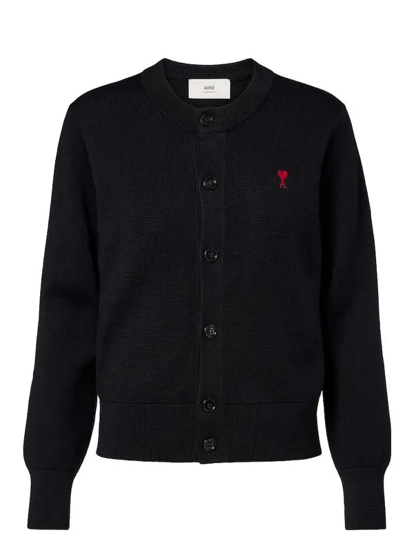 Ami De Coeur Wool Cardigan - Black