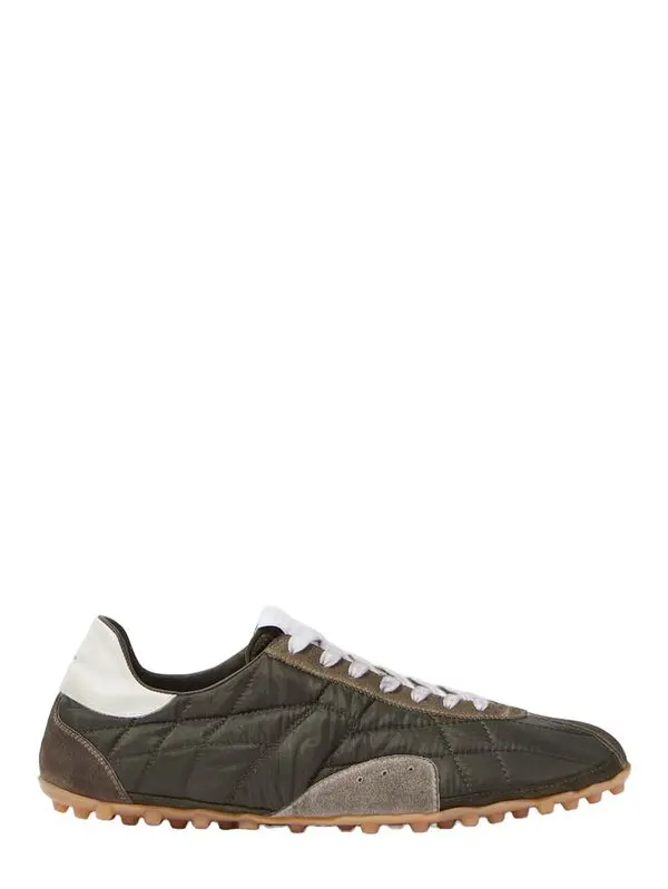 MAISON MARGIELA Sprinter Suede-trimmed Sneakers - Green