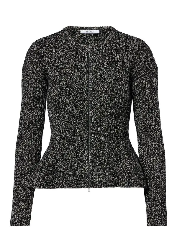 Max Mara Kim Wool And Cashmere-blend Cardigan - Black
