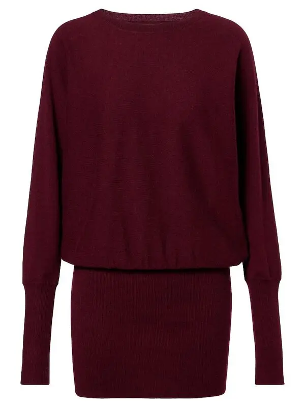 Jardin Des Orangers Wool And Cashmere Sweater Dress - Burgundy