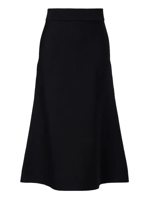 Dorothee Schumacher Sharp Ambition Wool-blend Midi Skirt - Black