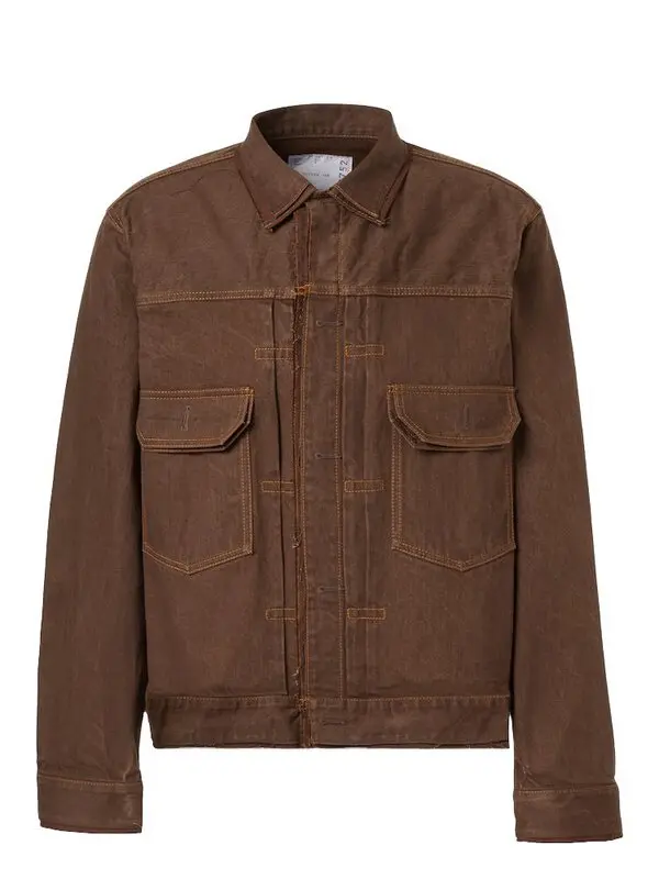 Sacai Denim Jacket - Brown