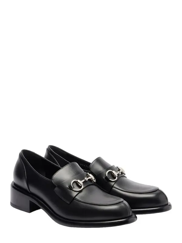 Gucci Savoy Leather Loafers - Black