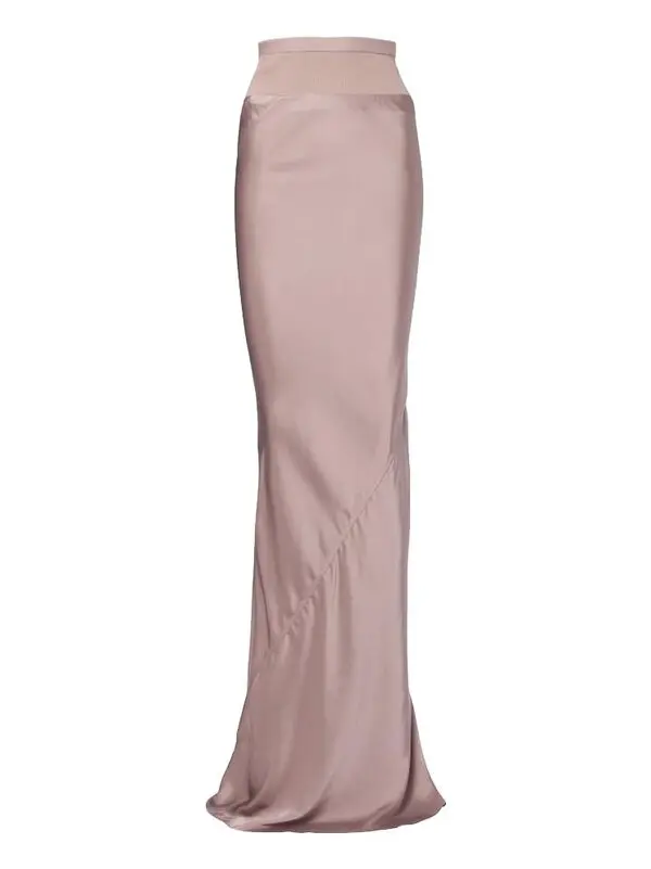 Rick Owens Coda Satin Maxi Skirt - Pink