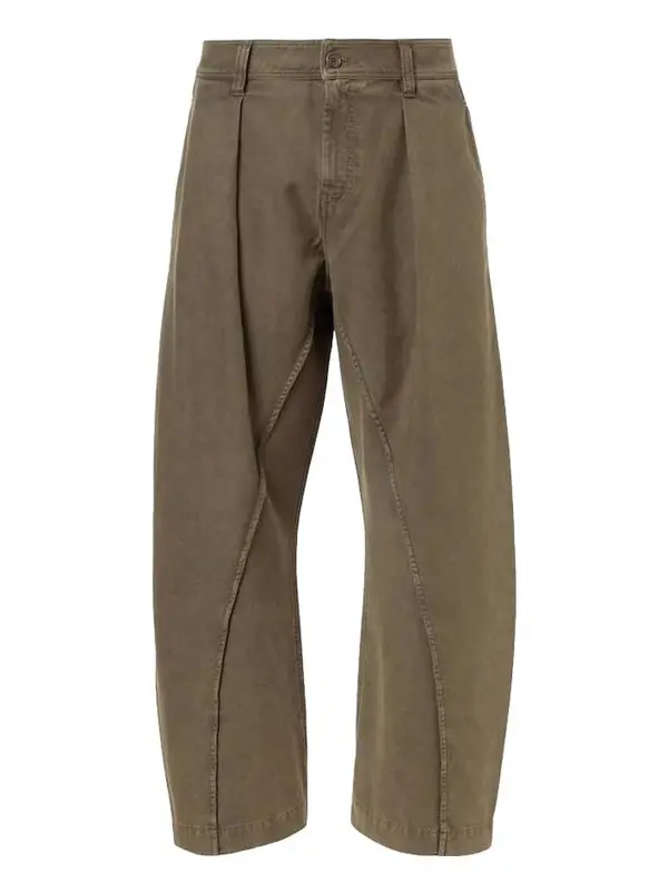 JW Anderson Twisted Seam Cotton Wide-leg Pants - Green