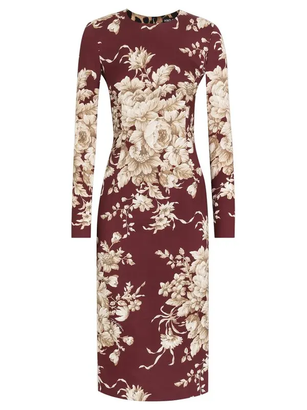 Dolce & Gabbana Rose- Charmeuse Dress - Print