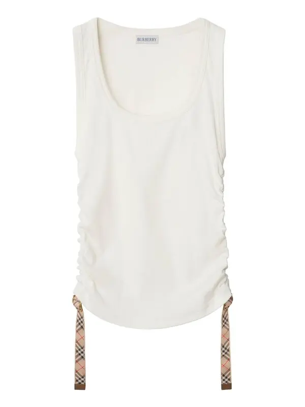 Burberry Cotton Tank Top - Ivory