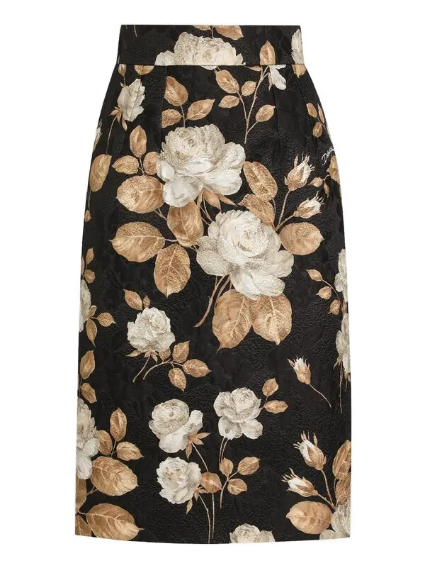 Dolce & Gabbana Vintage Rose Skirt - Print