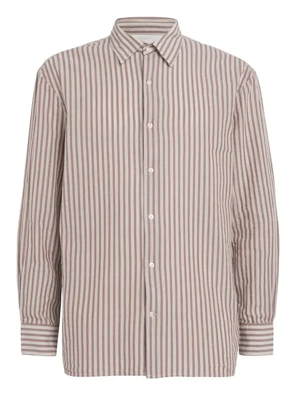 Officine Générale Cotton Stripe Gad Shirt - White