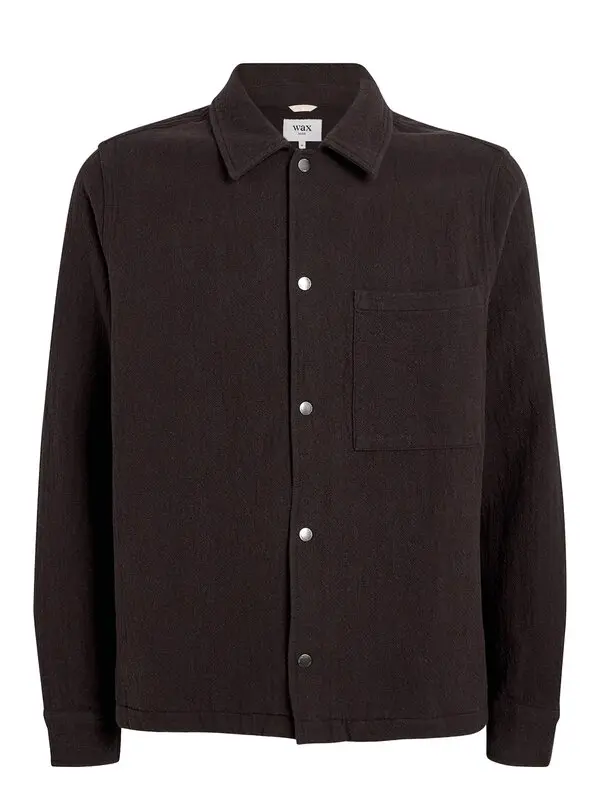 WAX LONDON Cotton Romer Overshirt - Brown