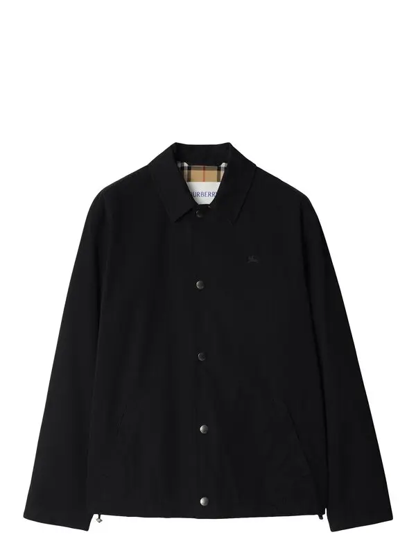 Burberry Gabardine Coach Jacket - Black