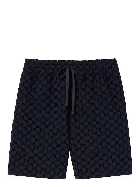 Gucci Printed Double Jersey Viscose Shorts - Blue
