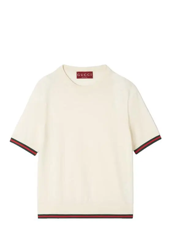 Gucci Cashmere Silk Top - White