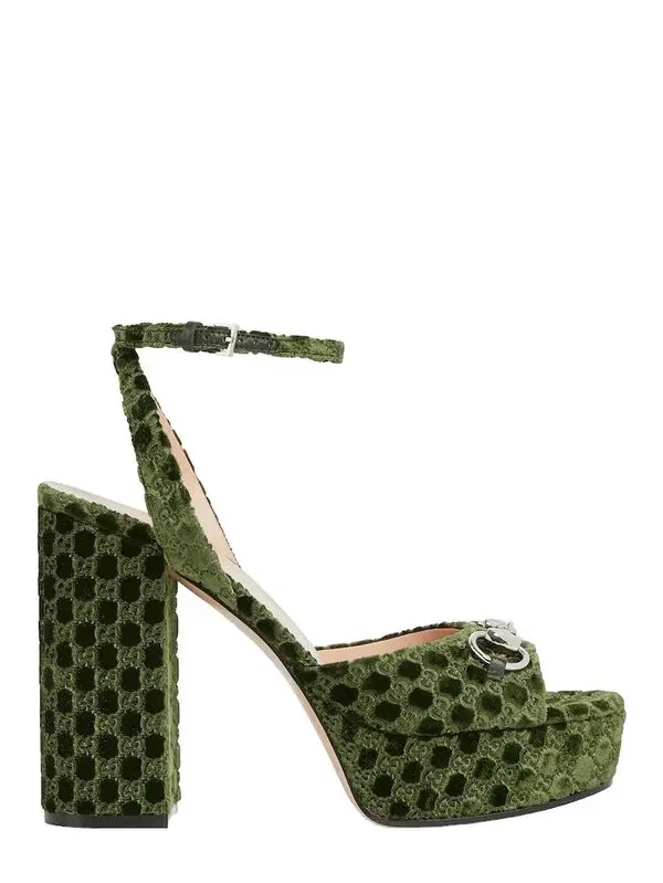 Gucci Platform Sandal With Horsebit - Green